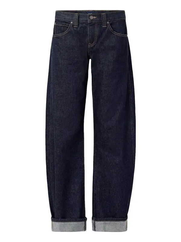 Khaite Karo Mid-rise Barrel-leg Jeans - Blue