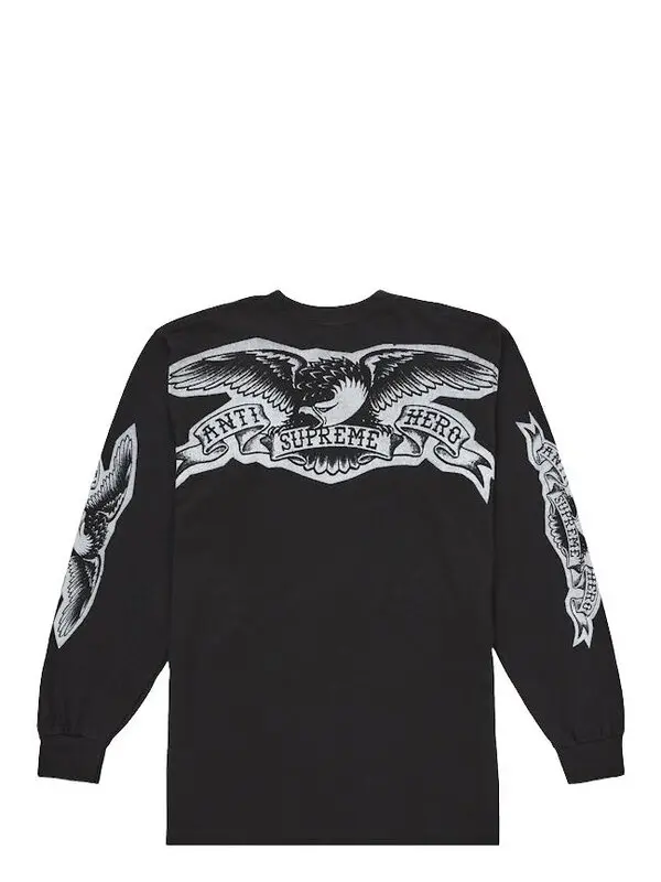 Supreme Antihero Eagle Long Sleeve Tee Shirt - Black
