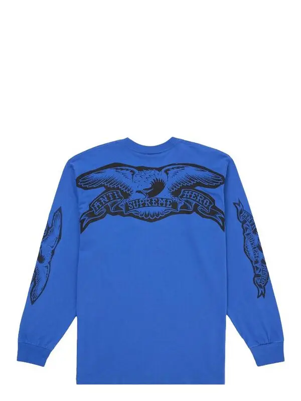 Supreme Antihero Eagle Long Sleeve Tee Shirt - Blue