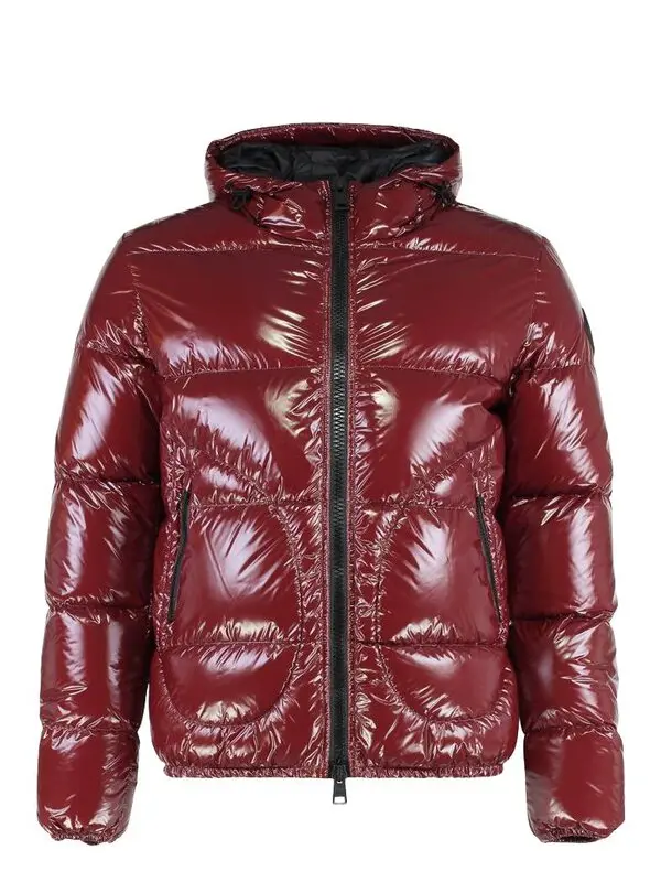 Herno Short Bomber Jacket With Hood - Red