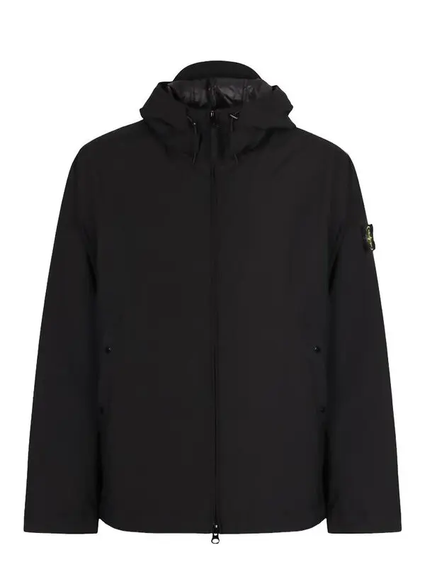 Stone Island Padded Jacket In Technical Fabric - Black