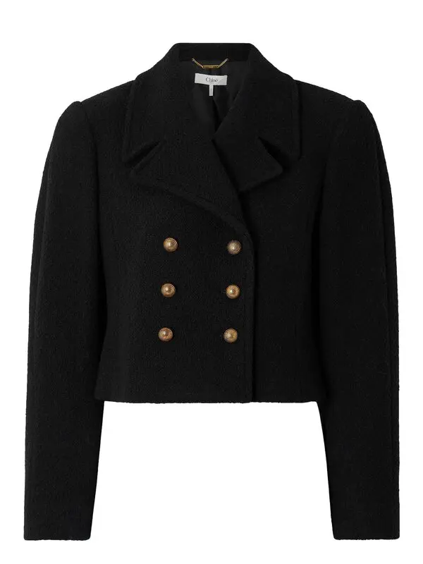 Chloé Double-breasted Wool-blend Jacket - Black