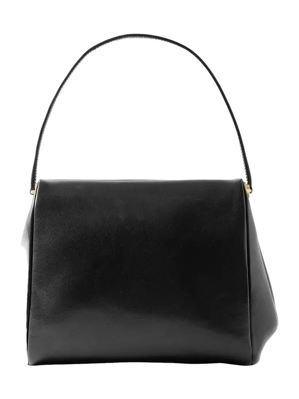 Calvin Klein Tina Leather Shoulder Bag - Black