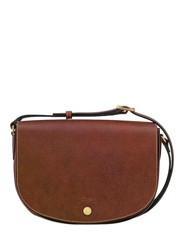Longchamp Pure Leather Crossbody Bag - Brown