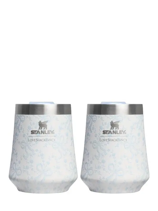 STANLEY 1913 X Loveshackfancy Holiday The Reserve Wine Tumbler Set - Coquette Bow Winter Ice