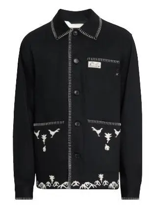 Scotch & Soda Embroidered Cotton-blend Worker Jacket - Anthracite