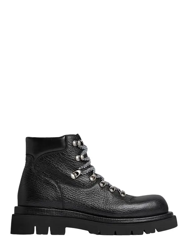 Bottega Veneta Leather Lace-up Boots - Black