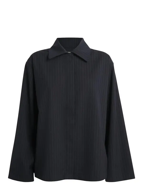 Stylein Pinstripe Brenly Shirt - Navy