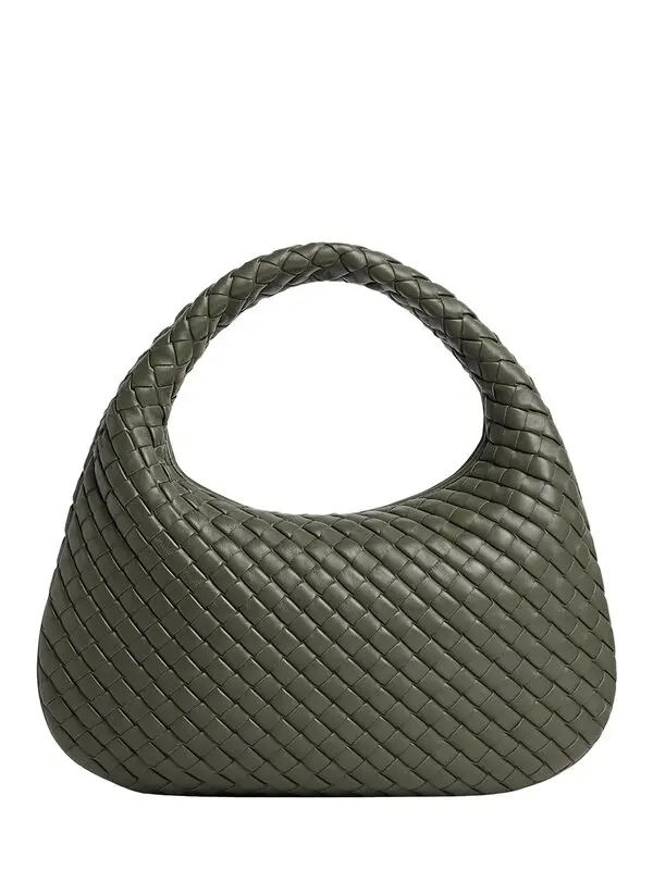 Bottega Veneta Intrecciato Veneta Shoulder Bag - Green