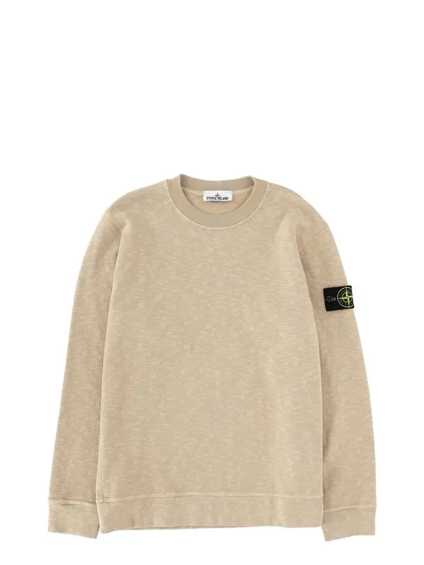 Stone Island Cotton Sweatshirt - Beige
