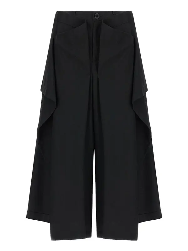 Issey Miyake Wide Leg Trousers - Black