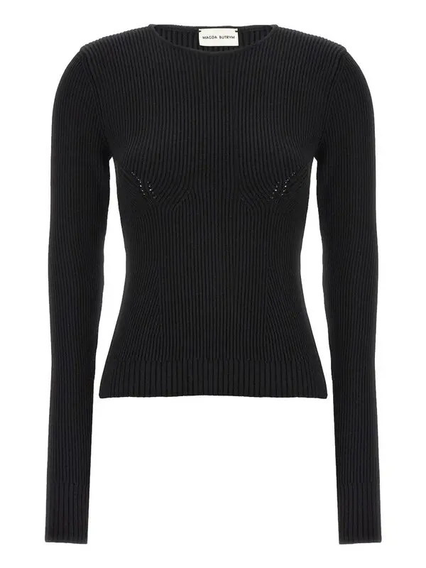 Magda Butrym Ribbed Sweater - Black