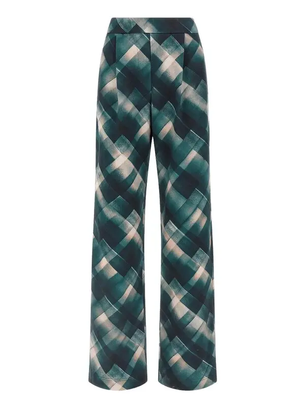 Dries Van Noten Printed Wide-leg Pants - Green