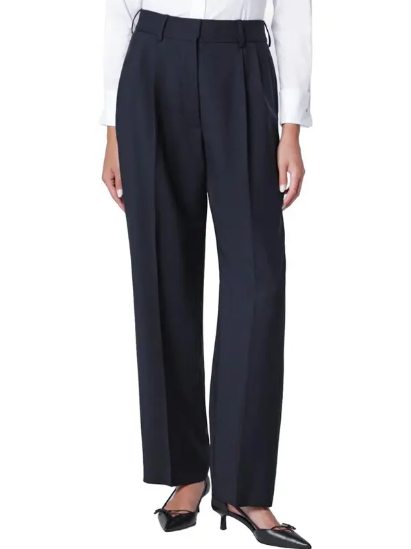 BLAZÉ MILANO Twill Palazzo Trousers - Blue