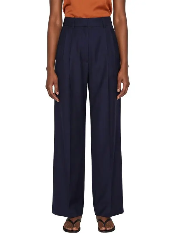 BLAZÉ MILANO Twill Palazzo Trousers - Navy