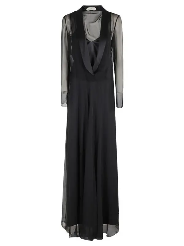 Alberta Ferretti Long Sleeve Dress - Black