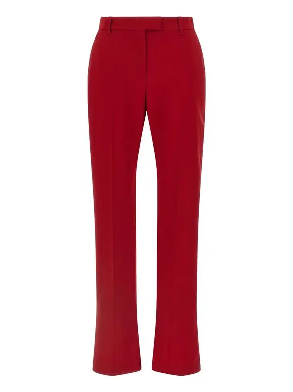 Alexander McQueen Straight Leg Trousers - Red