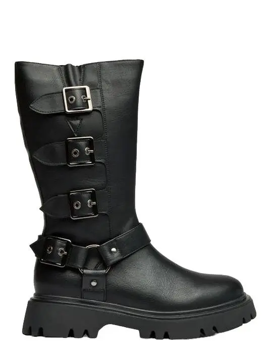 V.GAN LONDON Cosmic Biker Boots - Black