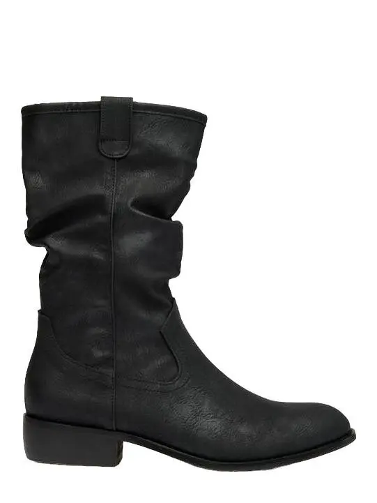 V.GAN LONDON Prune Mid-calf Boots - Black