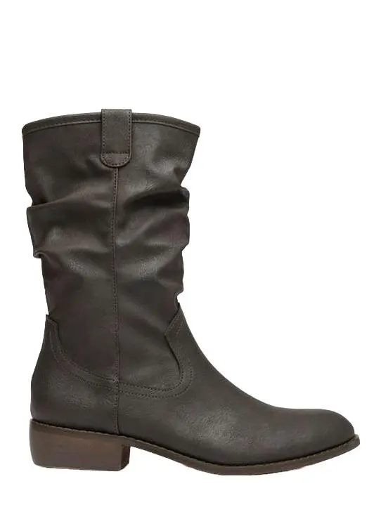 V.GAN LONDON Prune Mid-calf Boots - Brown
