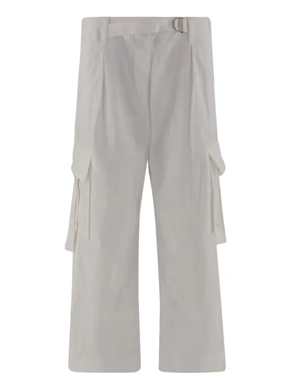 Tory Burch Wide Leg Cargo Pants - White