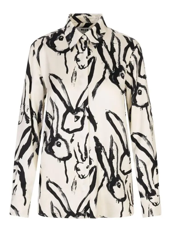 MSGM Printed Shirt - White