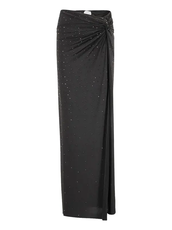 Andamane Embellished Maxi Skirt - Black