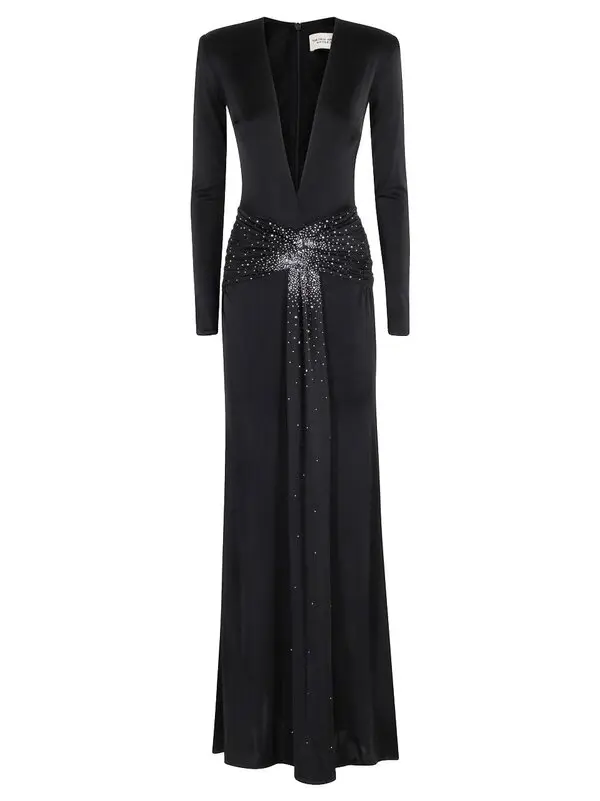 THE NEW ARRIVALS Embellished Maxi Dress - Black