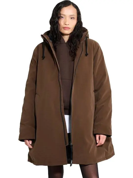 Stutterheim Mosebacke Winter Matte Coat - Dark Brown