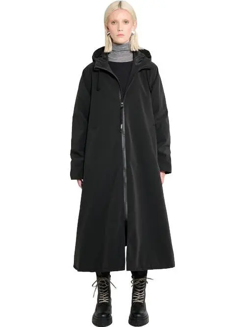 Stutterheim Mosebacke Long Matte Winter Coat - Black