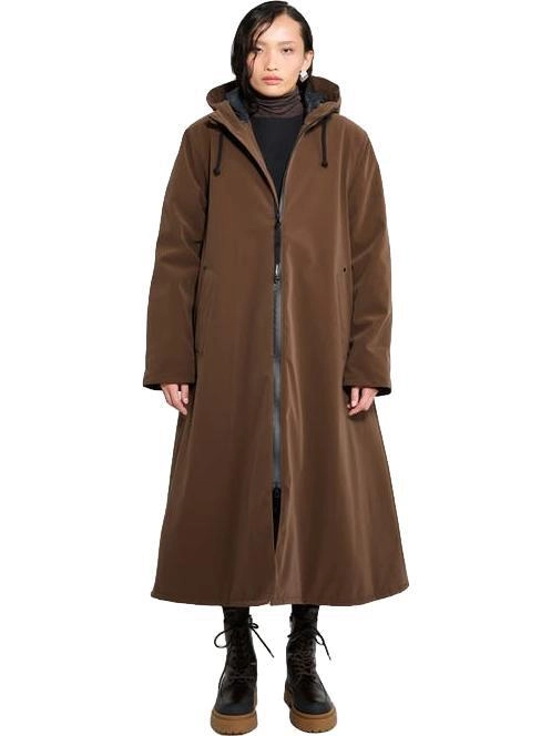 Stutterheim Mosebacke Long Matte Winter Coat - Dark Brown