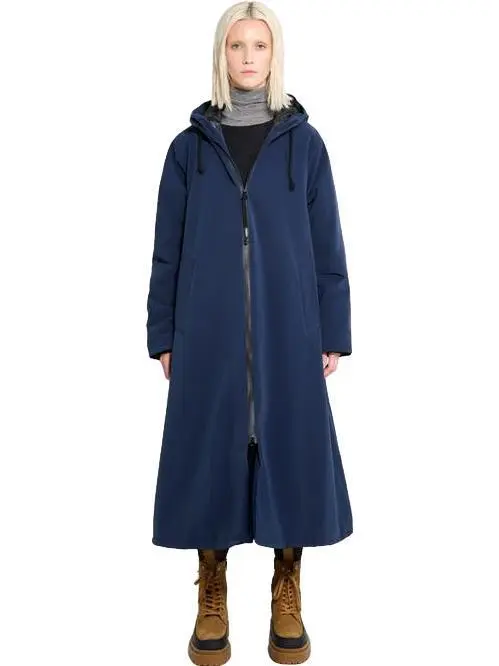 Stutterheim Mosebacke Long Matte Winter Coat - Navy