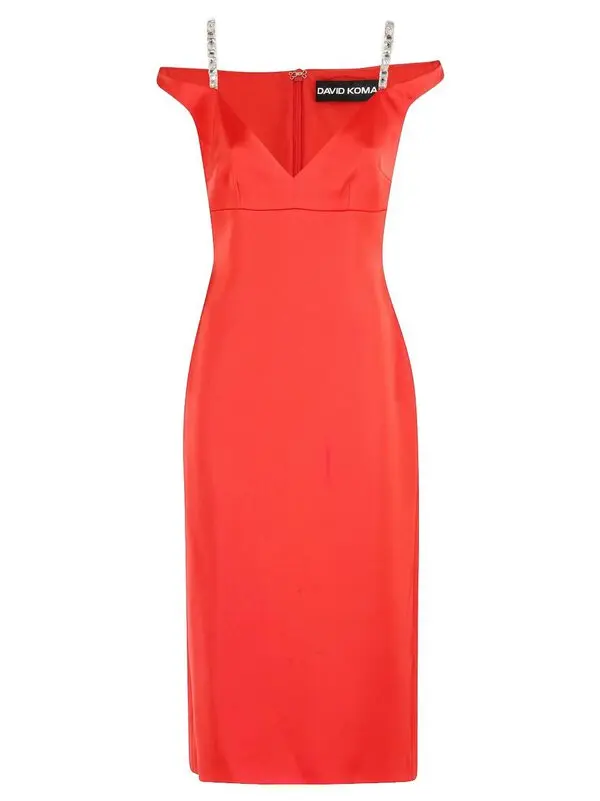 David Koma Midi Dress - Red