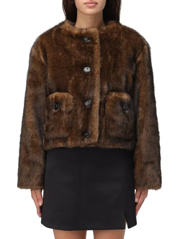Marc Jacobs Fur Cropped Jacket - Brown