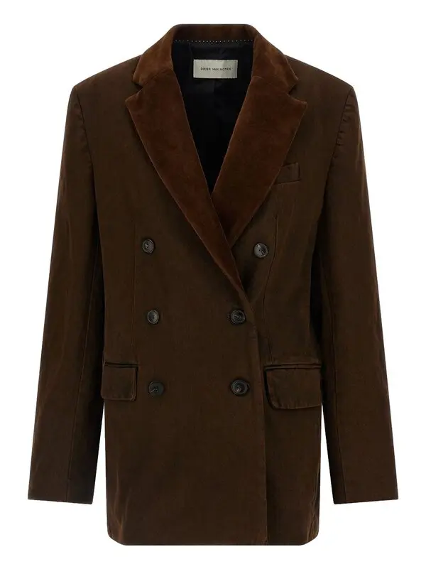 Dries Van Noten Double Breasted Jacket - Brown