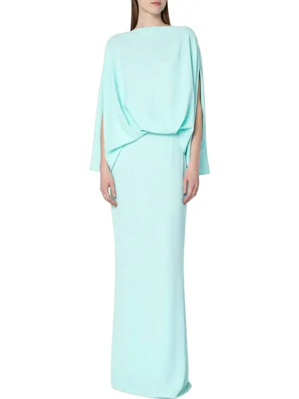 TALLER MARMO Cape Effect Dress - Water