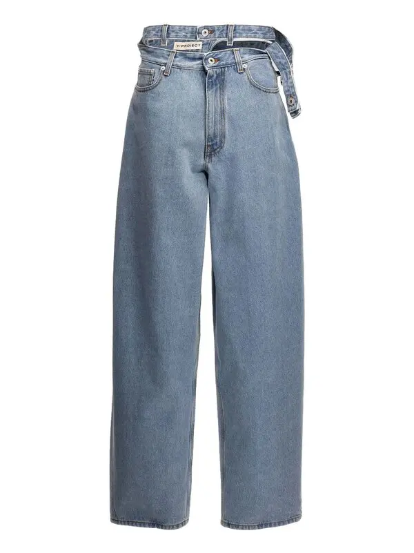Y/project Belted Jeans - Blue