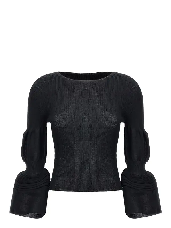 Issey Miyake Ribbed Sweater - Black