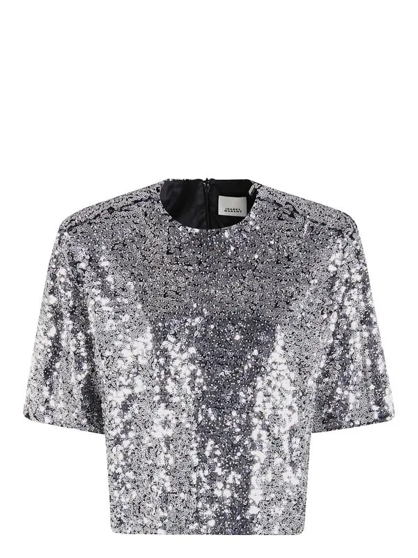Isabel Marant Metallic Top - Silver