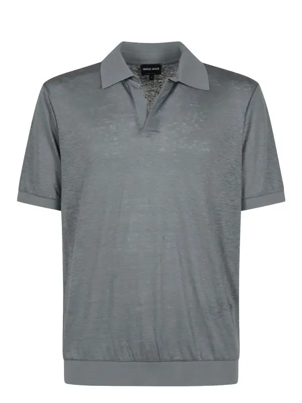 Giorgio Armani Polo Shirt - Gnawed Blue