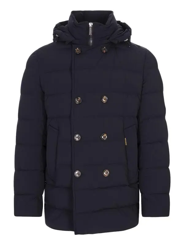 MOORER Quilted Coat - Blue