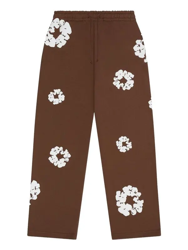 DENIM TEARS Cotton Wreath Baggy Sweatpants - Brown