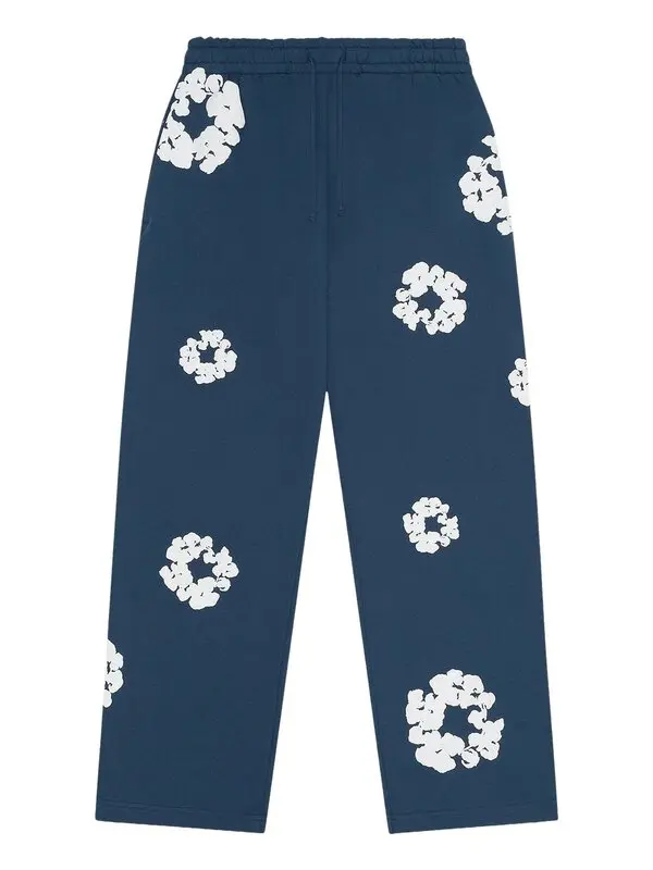 DENIM TEARS Cotton Wreath Baggy Sweatpants - Blue