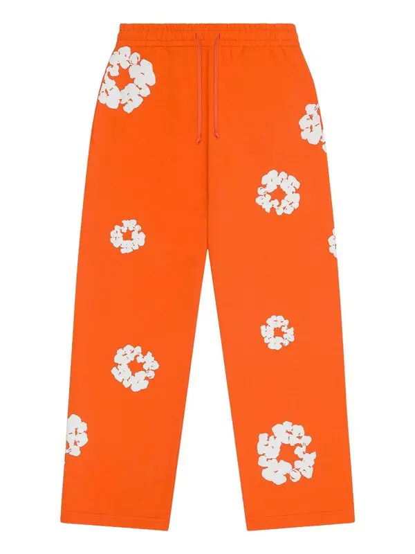 DENIM TEARS Cotton Wreath Baggy Sweatpants - Orange