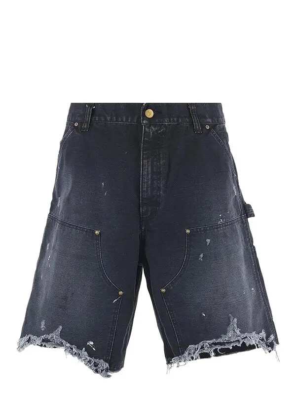 SAINT MXXXXXX Double Knee Shorts - Black