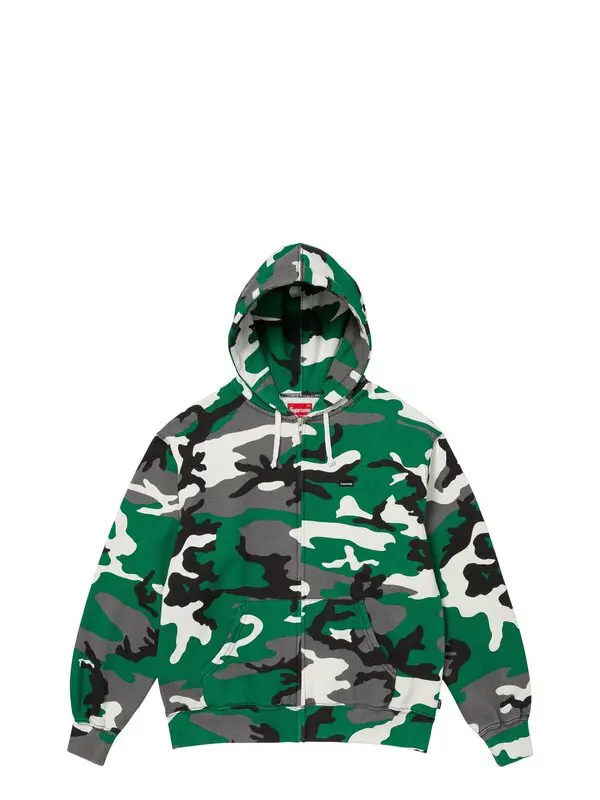 Supreme Small Box Zip Up Hooded Sweatshirt - Green