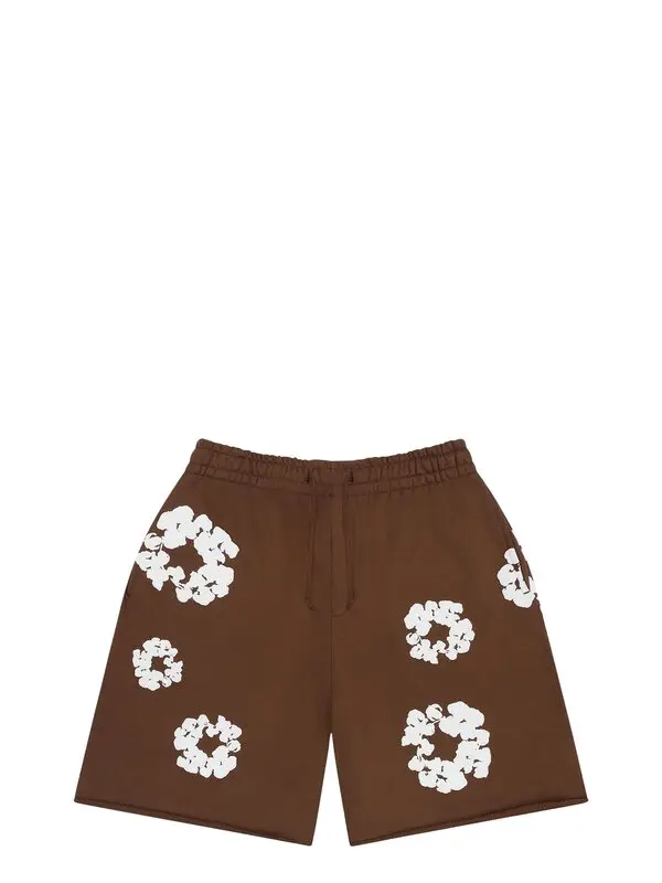DENIM TEARS Cotton Wreath Sweatshorts - Brown