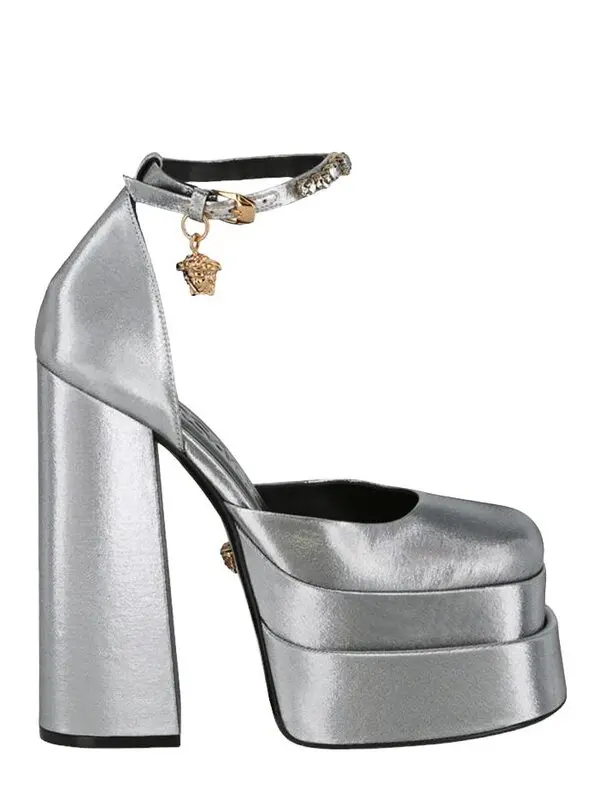 Versace Wmns Medusa Aevitas Platform Pump - Grey