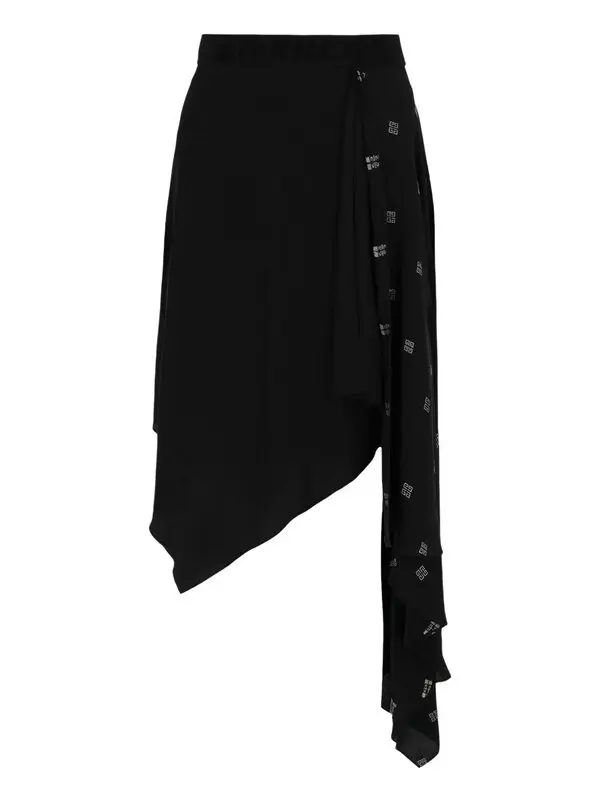 Givenchy 4g Asymmetrical Skirt - Black