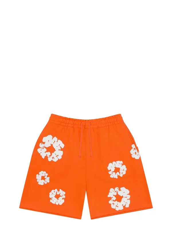 DENIM TEARS Cotton Wreath Sweatshorts - Orange